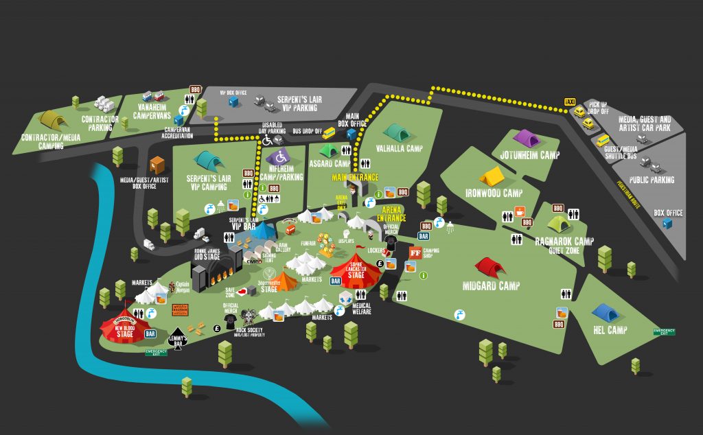 Bloodstock Map – Festival Flyer