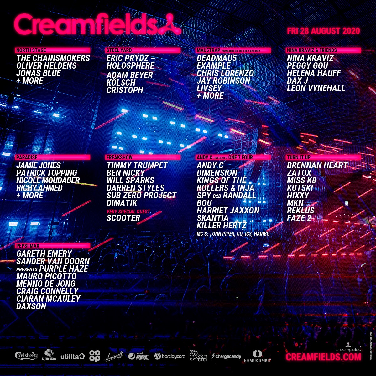 Creamfields news : #Creamfields2020 – Full Thursday lineup just ...