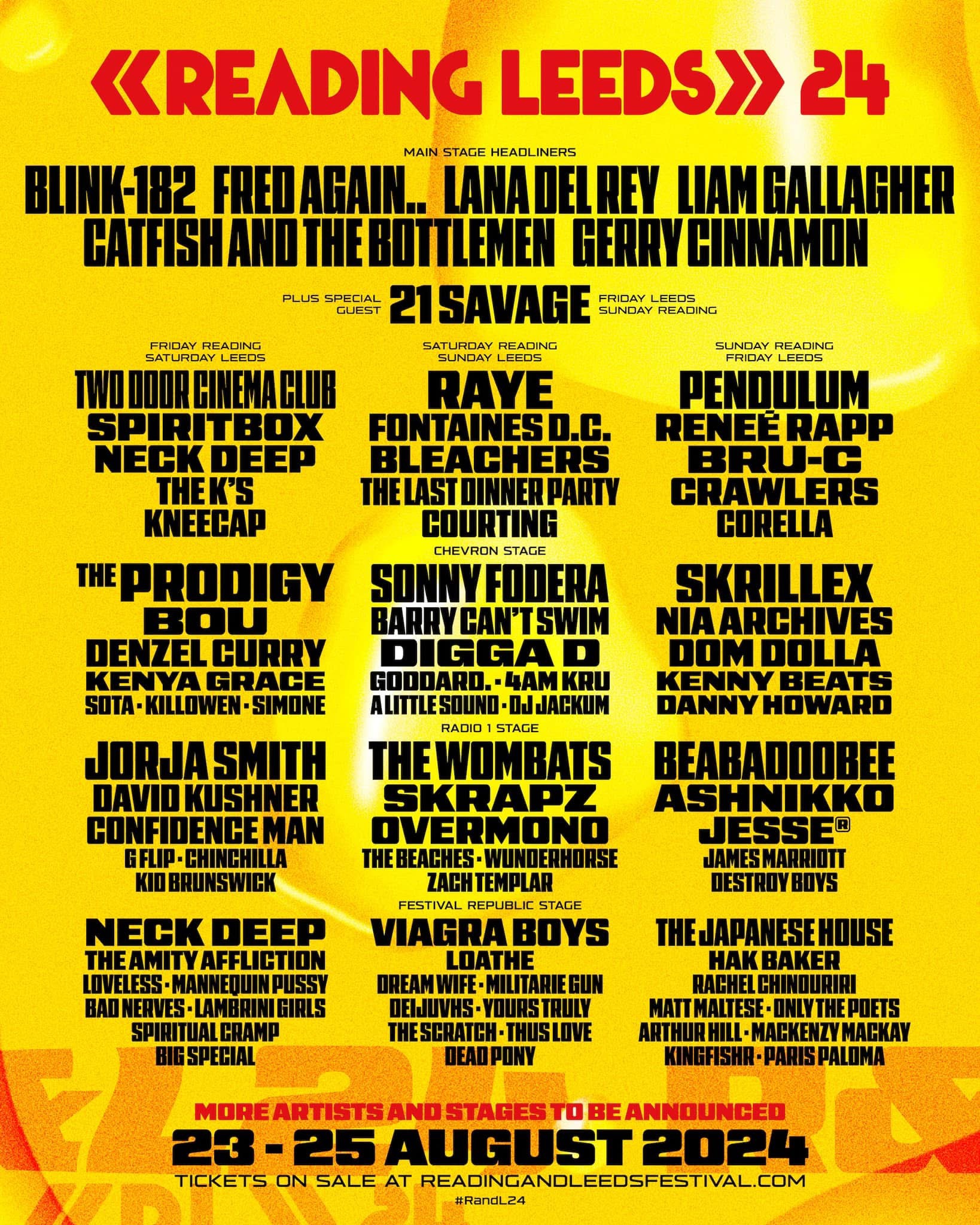 reading leeds 2025 – Festival Flyer
